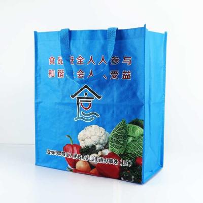 China Folding 140gsm Polypropylene Woven Bags Fire Retardant 29x42x15cm for Home Shopping for sale