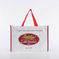 China Custom Laminated PP Woven Shopping Bag 46x35x20cm 180gsm Dustproof Shrink Resistant for sale