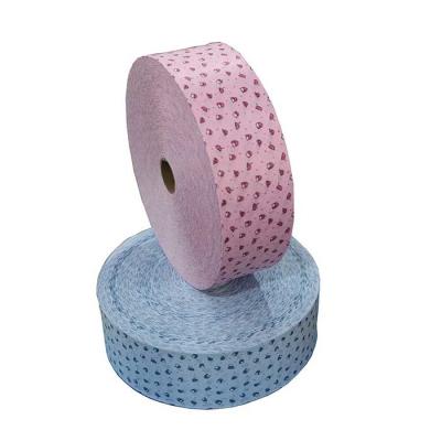 China Spunbond Non Woven Printed Fabric 44 Gsm 18cm Virgin Polypropylene Biodegradable Roll for sale