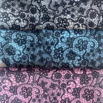 China Custom Printed Non Woven Fabric Roll 63cm Width 45gsm Biodegradable Spunlace Polyester for sale