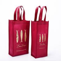 China Custom Non Woven Wine Bag Shrink Resistant 70-160gsm for Two Bottles for sale