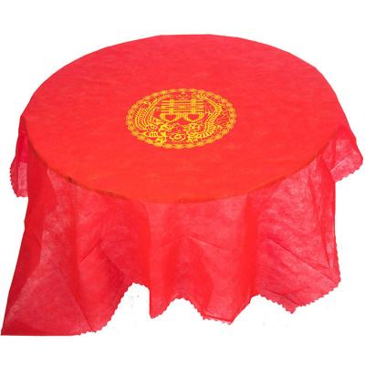 China Non Woven Tablecloth Roll 130cm x 30m 60gsm Waterproof PVC Coated Restaurant Fabric for sale