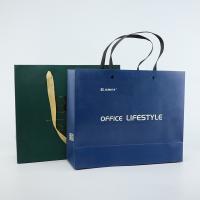 China Custom Logo Kraft Paper Bags 28x20x10cm for Shopping Food and Gift Packaging for sale