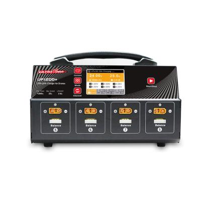 China 8 Channel 1200W Drone Battery Charger 2-6S 25A with 220V Input for UAV LiPo/LiHV Batteries for sale
