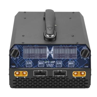 China U4-HP Dual Channel Drone Battery Charger 2400W 25A for LiPo LiHV Smart Batteries 6S-14S for sale