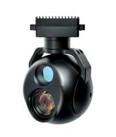 China 10x Optical Zoom 2-Axis Stabilized Gimbal Camera 640x512 Thermal Imaging DC 12V IP Output for sale