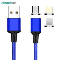 China Hishell USB Magnetic Charging Cable Wear Resistance With LED Light for sale