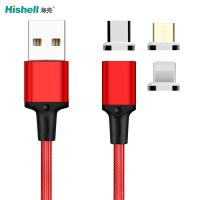 China Hishell USB Magnetic Charging Cable Wear Resistance With LED Light for sale