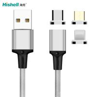 China Hishell USB Magnetic Charging Cable Wear Resistance With LED Light for sale