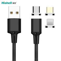 China Hishell USB Magnetic Charging Cable Wear Resistance With LED Light for sale