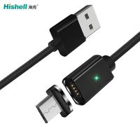 China Antiwear Multiscene Magnetic Charging Cords , 3A Fast Charging Magnetic USB Cable for sale