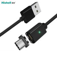China Antiwear Multiscene Magnetic Charging Cords , 3A Fast Charging Magnetic USB Cable for sale