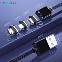 China Length 0.25m 0.75m Magnetic Charging Cable Fast Charging Multicolor for sale