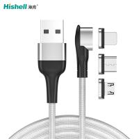 China Multicolor 3A USB Magnetic Data Cable , Antiwear Magnetic Cell Phone Cords for sale