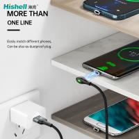 China 90 Degree USB Magnetic Charging Cable Practical 3A Fast Charging for sale