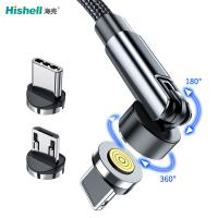 China Micro Lighting Magnetic 3 In 1 Cable , Nylon Magnetic Cable Fast Charging for sale