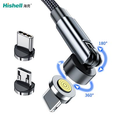 China Micro Lighting Magnetic 3 In 1 Cable , Nylon Magnetic Cable Fast Charging for sale
