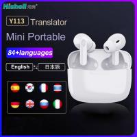 China Practical Black Instant Translator Earbuds , White Real Time Translation Headphones for sale