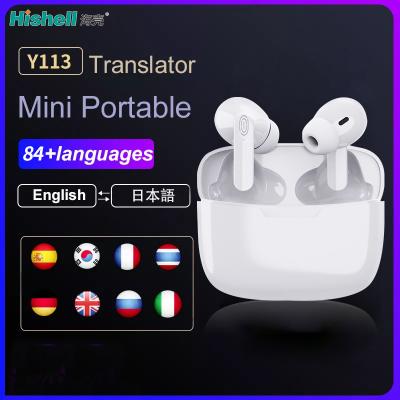 China Practical Black Instant Translator Earbuds , White Real Time Translation Headphones for sale