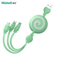 China Bending Resistance Mobile Phone Charging Cable Retractable Flame Retardant for sale