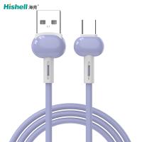 China Anti Abrasion Mobile Phone Charging Cable Fast Charging Elastic Multicolor for sale