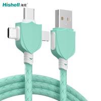 China Stainproof Multiscene USB C Phone Cord , OEM 3 In 1 Mobile Charging Cable for sale