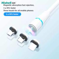China Length 1.2M PVC Magnet Charging Cable , Multicolor 3 In One Magnetic Cable for sale