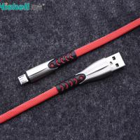 China Multipurpose Stainproof Braided Phone Cord , Zinc Alloy Cable For Mobile Charger for sale