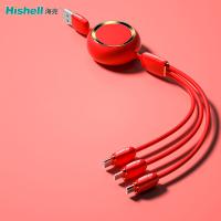 China Retractable Mobile Phone Charging Cable 3 In 1 For Office Home for sale