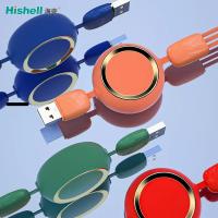 China Anti Abrasion Retractable Cell Phone Cord Charger Multicolor Durable for sale