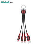 China TPE 3 In 1 Multi Phone Charger Cable , Practical Retractable Cell Phone Cord for sale
