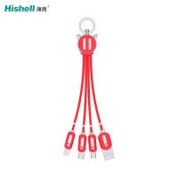 China Multifunctional 3 In 1 Mobile Phone Charging Cable Fireproof Length 15CM for sale