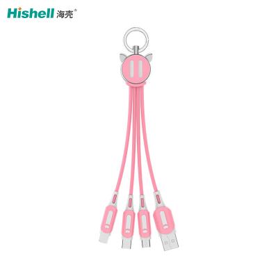 China Multifunctional 3 In 1 Mobile Phone Charging Cable Fireproof Length 15CM for sale