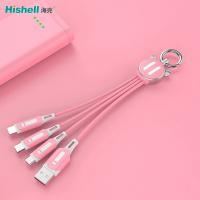 China Multifunctional 3 In 1 Mobile Phone USB Cables Multicolor Durable for sale