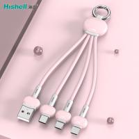 China Liquid Silicone Multi Mobile Phone Charging Cable Ultraportable Anti Abrasion for sale
