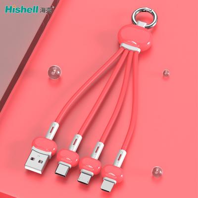 China Liquid Silicone Multi Mobile Phone Charging Cable Ultraportable Anti Abrasion for sale