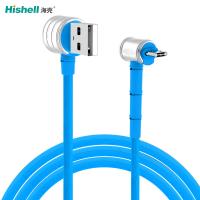 China Antiwear Zinc Alloy Phone Charger Wire , Ultraportable Long Phone Charger Cable for sale