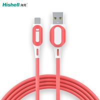China Liquid Silicone Mobile Phone Charger Wire , 2.1A Fast Charging USB Cable Type C for sale