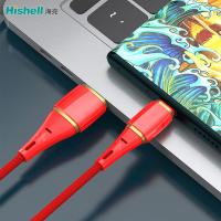China Hishell Nylon Braid Mobile Phone USB Cables Type C Anti Abrasion for sale