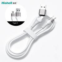 China Braided Mobile Phone Data Transfer Cable , Antiwear Data Cable Type C Fast Charging for sale