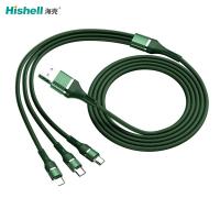 China Anti Abrasion Mobile Phone USB Cables Flameproof Multiscene Nylon Braided for sale