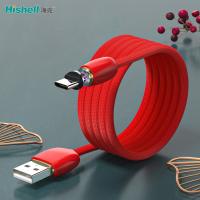 China Stable Antiwear Magnetic USB Data Cable , Liquid Silicone Magnetic 360 Charging Cable for sale