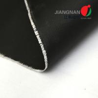 China 666 C SS Woven Fiberglass Fabric Reinforced With SS Wire With 2-Sides Black Silicone Coating for sale