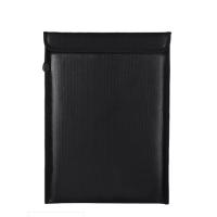 China Silver Grey Inside Fiberglass Fabric Fireproof Document Bag Portable for sale