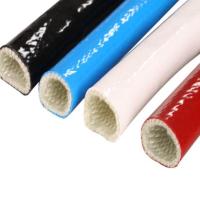 China High Temperature Red Silicone Rubber Fiberglass Sleeving Hose And Cable for sale