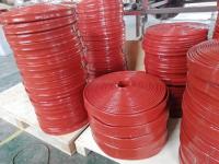 China Fire Resistant Fiberglass Sleeving Anti Corrosive Chemicals Coated With Silicone Rubber for sale