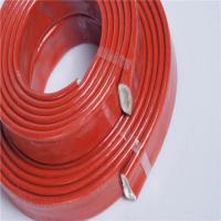 China Pipe Protection Silicone Rubber Coated Fiberglass Sleeve For Automobile And Electrical for sale