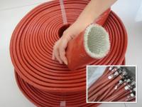China Brake Lines Braided Silicone Rubber Fiberglass Sleeving With Silicone Resin for sale