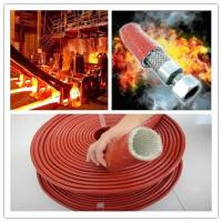 China Flame Resistance Silicone Rubber Coated Fiberglass Sleeving Heat Insulation for sale