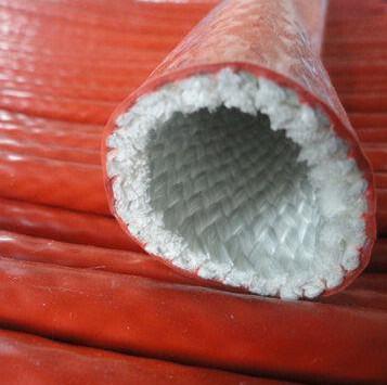 China Large Diameter Size Silicone Coated Fiberglass Sleeve Heat Resistant for sale